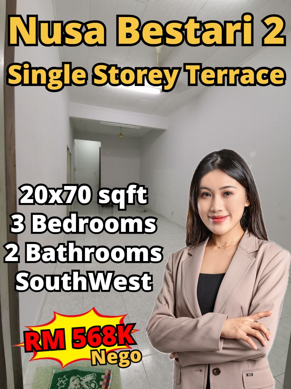 Taman Nusa Bestari 2 Single Storey Terrace House - Cady Property