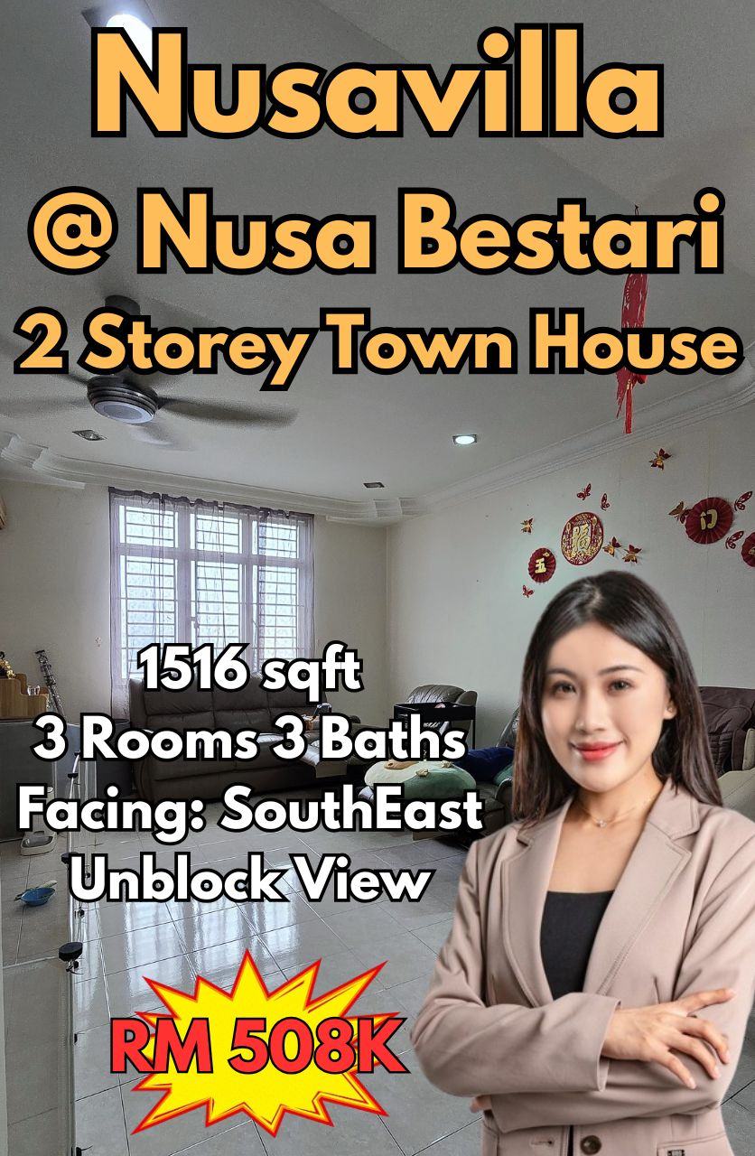 Nusa Villa Jalan Jati 11 Taman Nusa Bestari Double Storey Town House ...