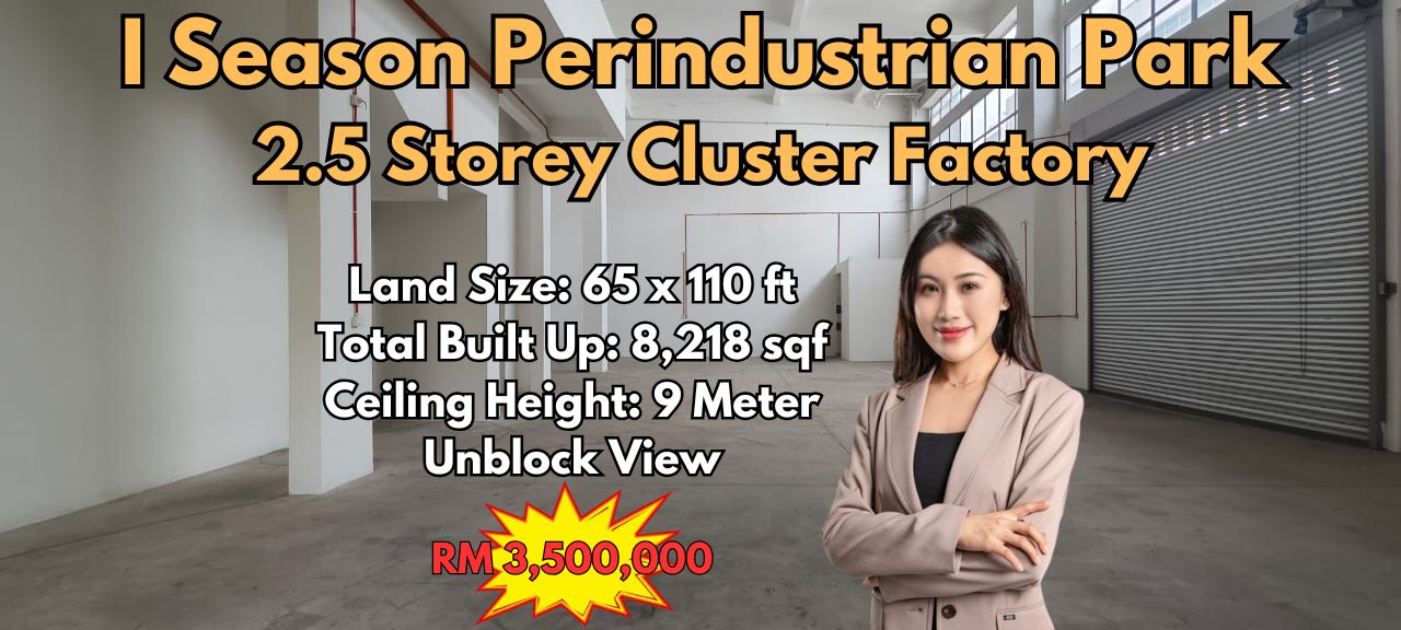 I-Season Perindustrian Park @ Ulu Tiram 2.5 Storey Cluster Factory with ...