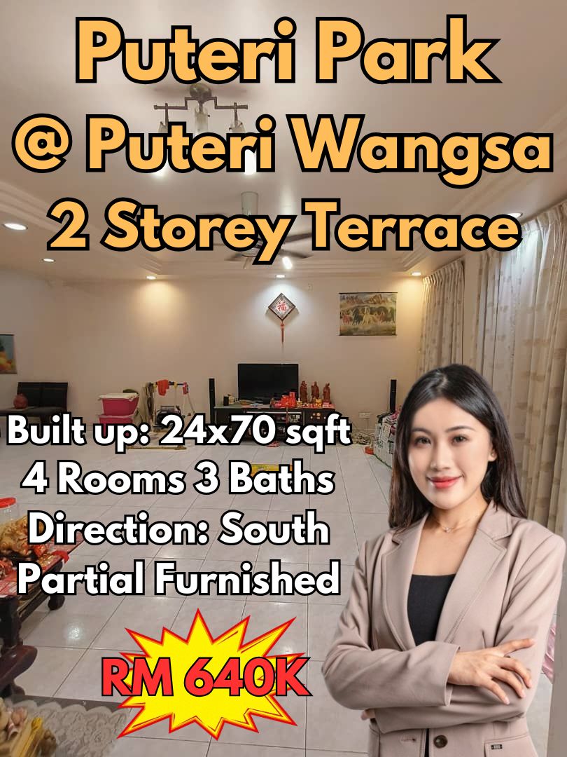 Puteri Park @ Puteri Wangsa Double Storey Terrace House - Cady Property