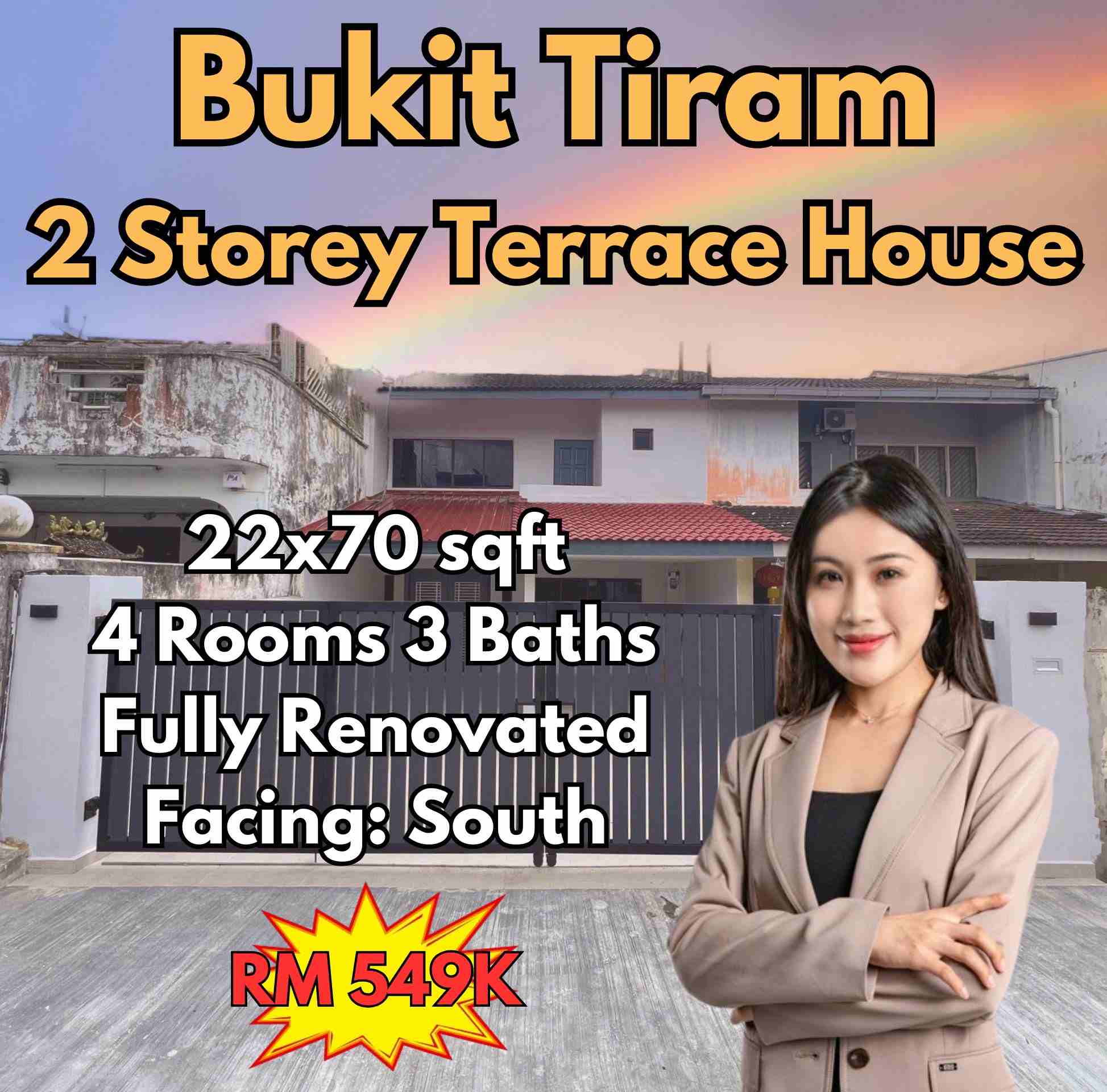 Jalan Ledang 10 Taman Bukit Tiram Double Storey Terrace House - Cady ...