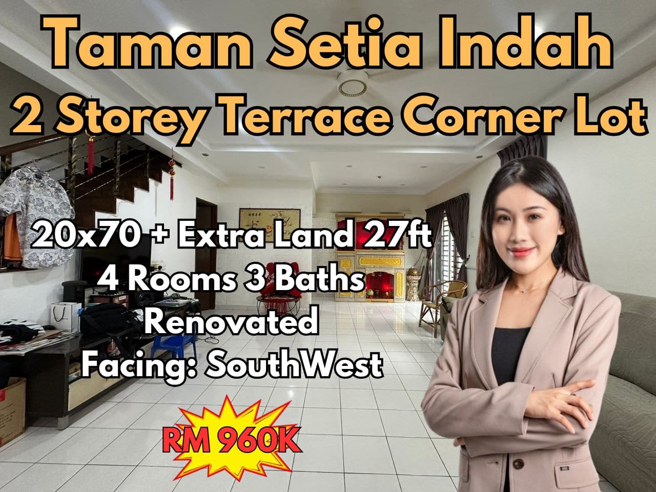 Jalan Setia 5 Taman Setia Indah Double Storey Terrace House - Cady Property