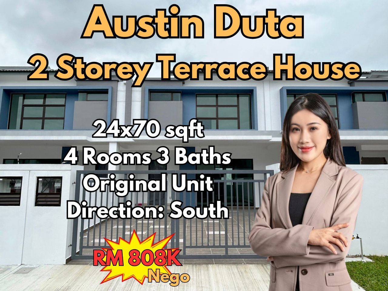 Jalan Austin Duta 4/X Austin Duta Double Storey Terrace House - Cady ...