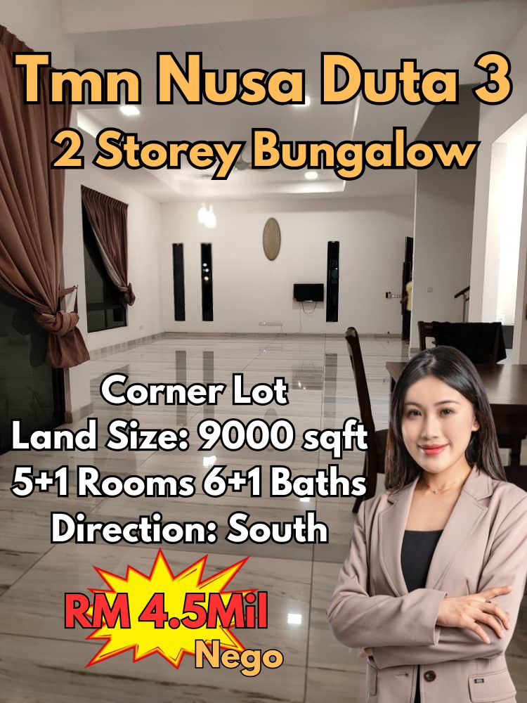 Jalan Nusa Duta 3/X Taman Duta 3 Double Storey Bungalow Corner Lot ...