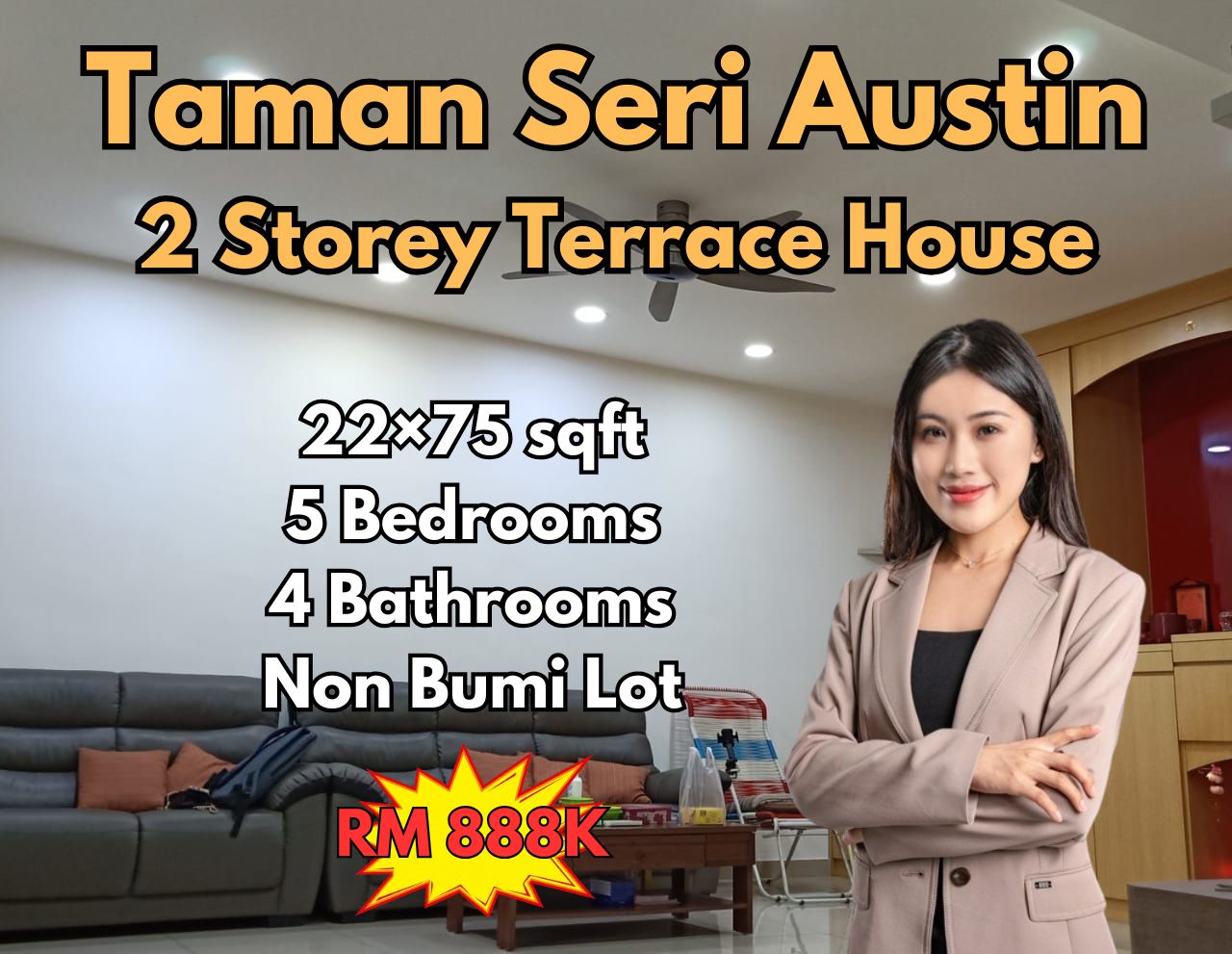 Taman Seri Austin Double Storey Terrace House - Cady Property