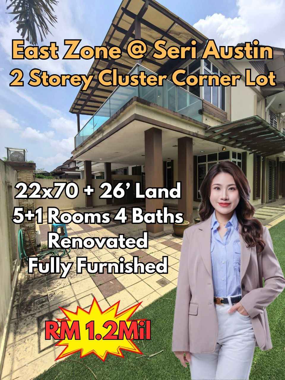 East Zone Jalan Seri Austin 6/XX Taman Seri Austin Double Storey ...