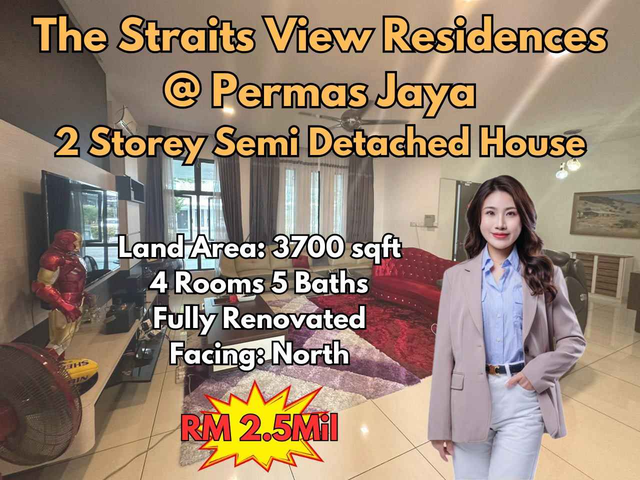 The Straits View Residences Permas Jaya Double Storey Semi Detached ...