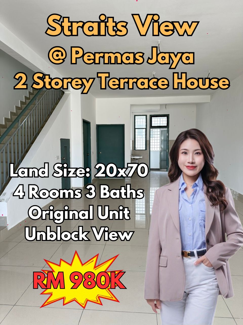 Straits View Jalan Permas 17 Permas Jaya Double Storey Terrace House ...