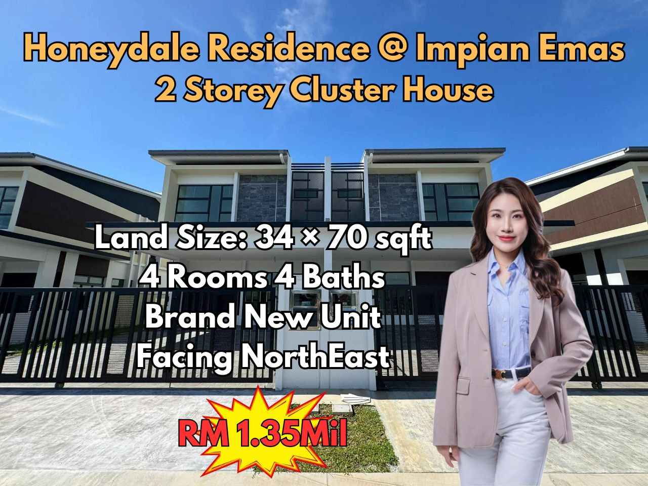 Honeydale Residence @ Impian Emas Double Storey Cluster House - Cady ...