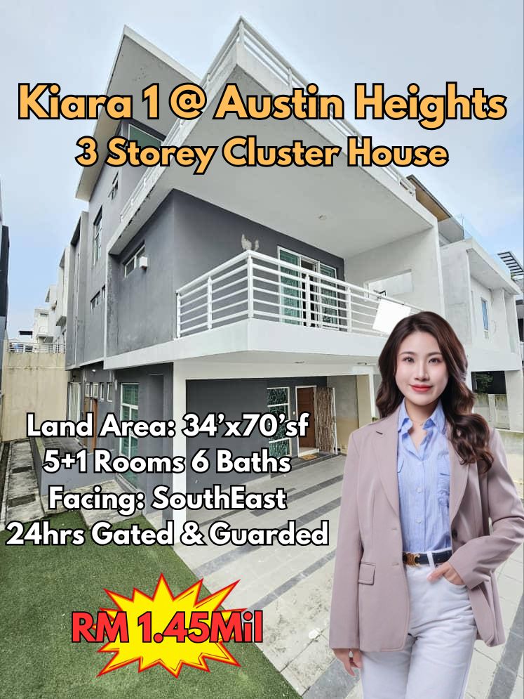 Kiara 1 @ Austin Heights 3 Storey Cluster House - Cady Property