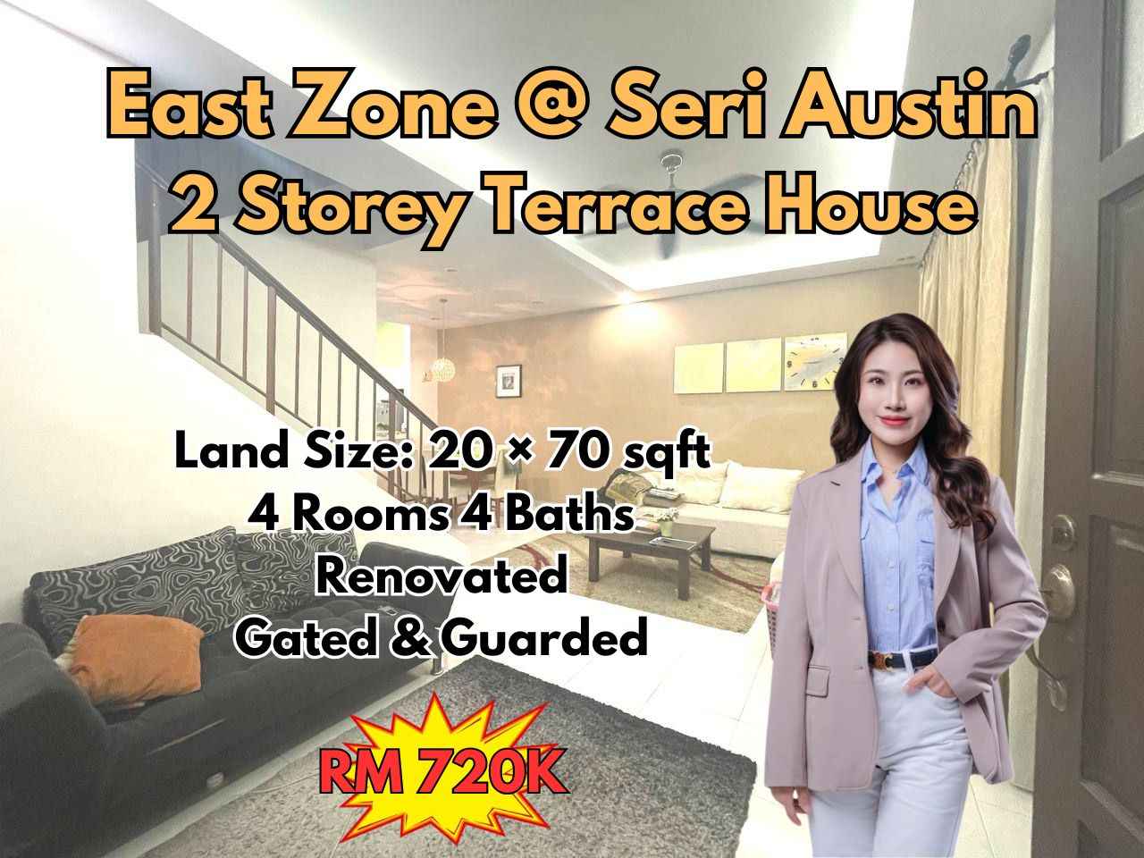 East Zone @ Seri Austin Double Storey Terrace House - Cady Property