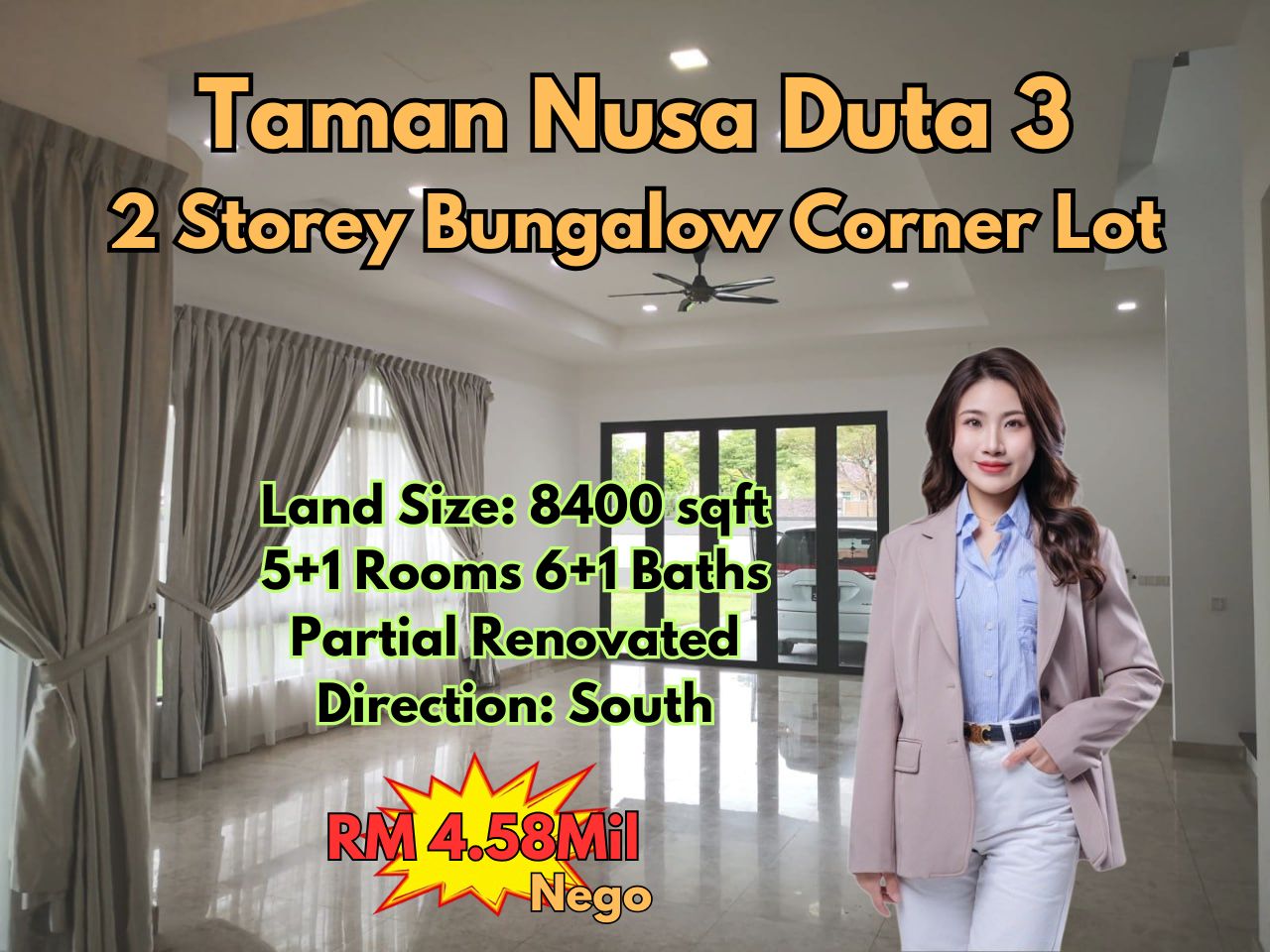 Jalan Duta 3/X Taman Nusa Duta 3 Double Storey Bungalow Corner Lot ...
