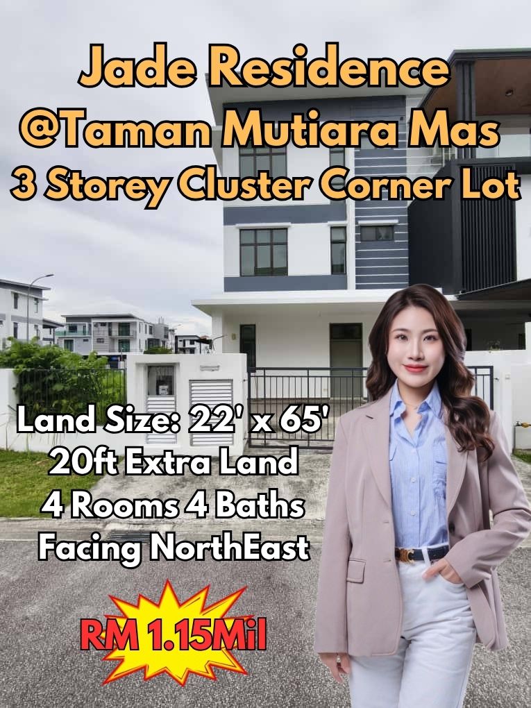 Jade Residence @ Jalan Mutiara 4/X Taman Mutiara Mas 3 Storey Cluster ...
