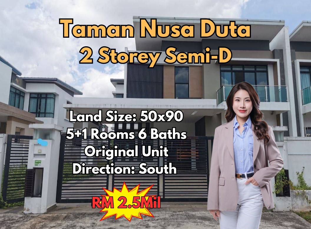 Jalan Duta 3 Taman Nusa Duta Double Storey Semi-D - Cady Property