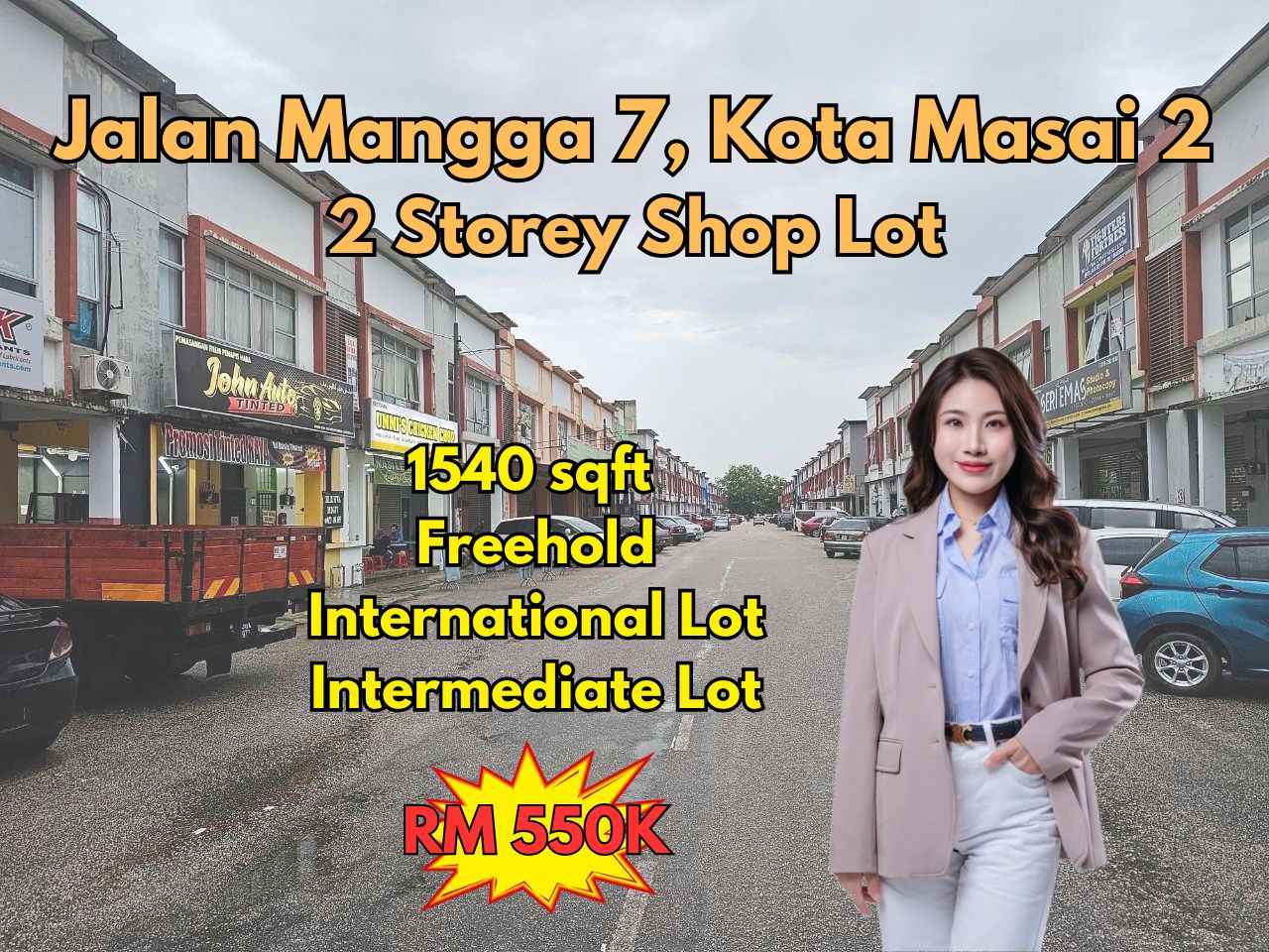 Jalan Mangga 7 Kota Masai 2 Double Storey Shop Lot - Cady Property