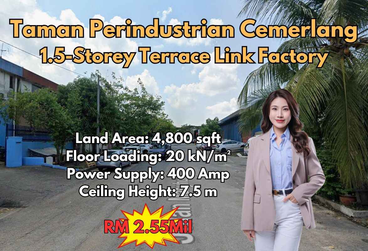 Jalan Masyhur Taman Perindustrian Cemerlang 1.5 Storey Terrace Link ...
