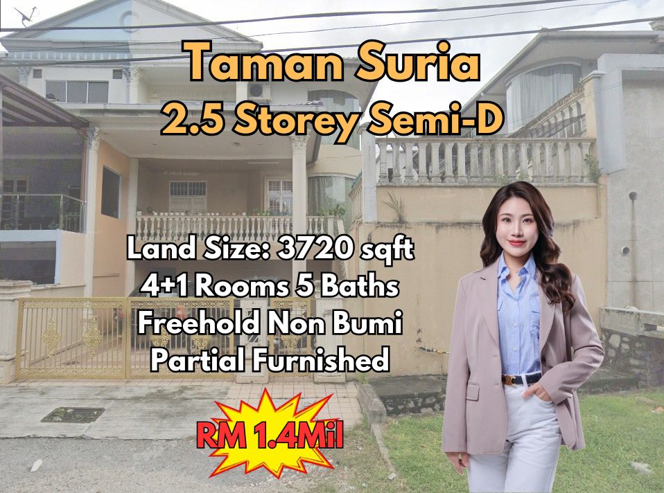 Jalan Stulang Baru Taman Suria 2.5 Storey Semi-D - Cady Property