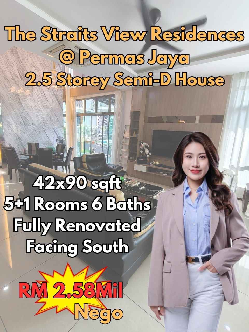 The Straits View Residences @ Permas Jaya 2.5 Storey Semi-D - Cady Property