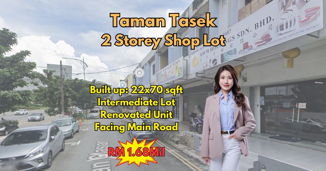 Jalan Glasiar Taman Tasek Double Storey Shop Lot - Cady Property
